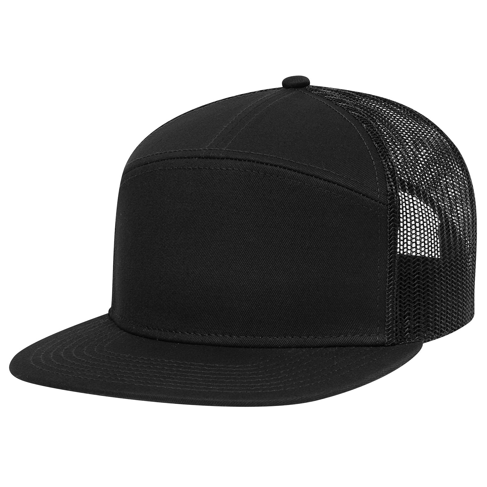 OTTO 7 Panel Customizable Flat Bill Snapback Hats – Single Track Hats